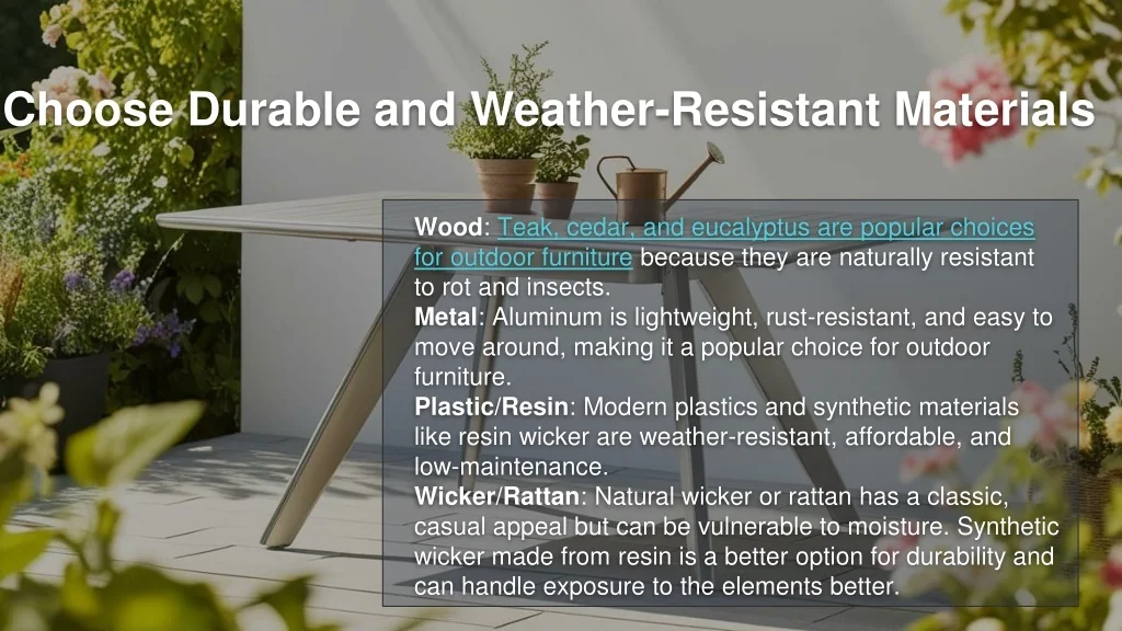 PPT - Outdoor Furniture Tips PowerPoint Presentation, free download ...
