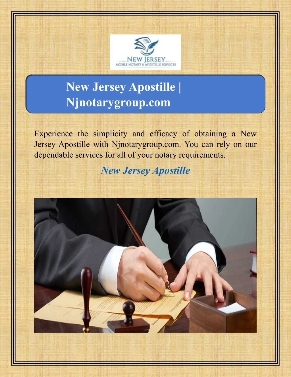 PPT - New Jersey Apostille | Njnotarygroup.com PowerPoint Presentation ...