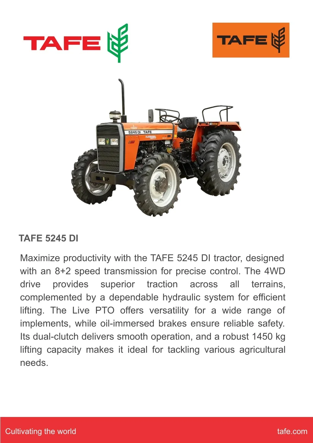 PPT - TAFE 5245 DI: Tractor Manufacturing Company in India PowerPoint ...
