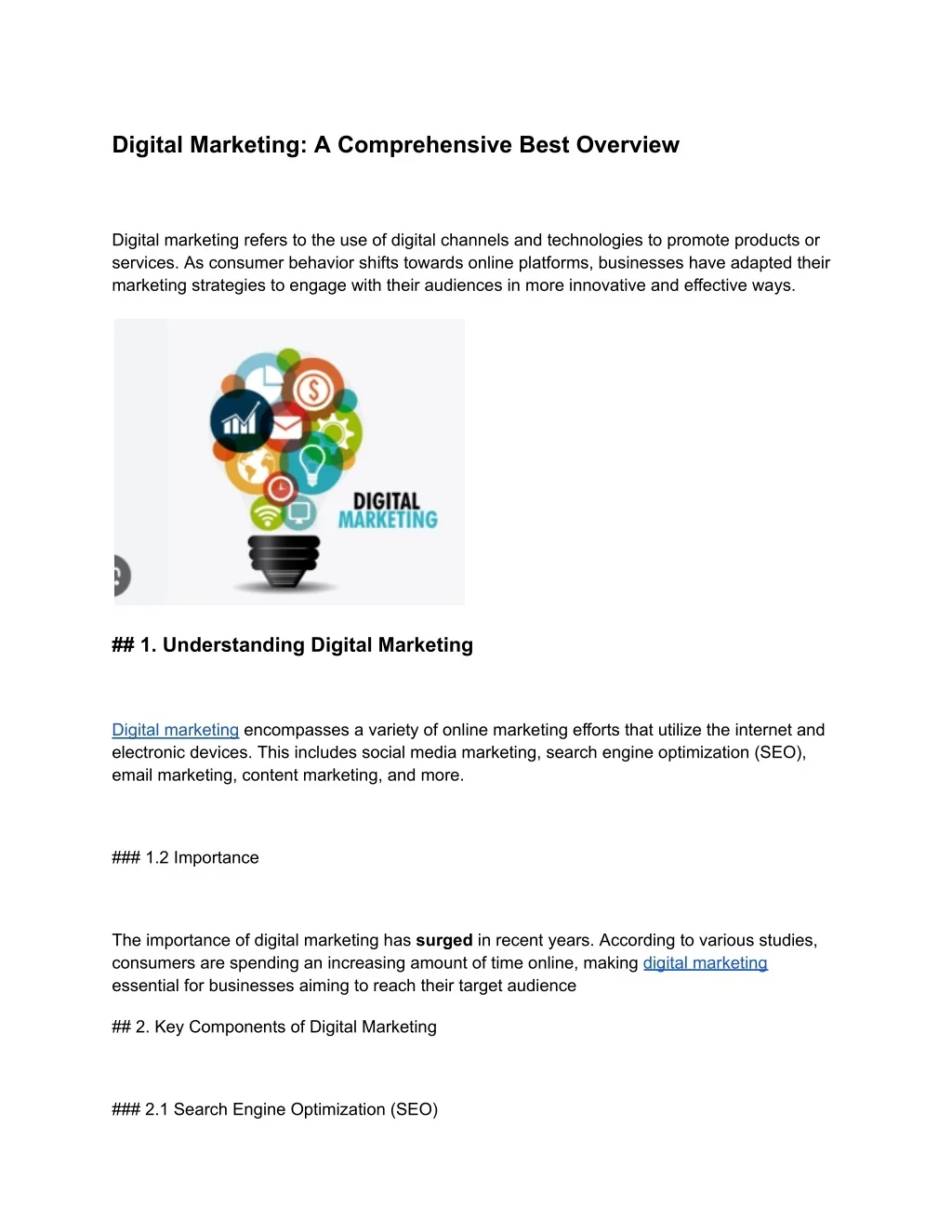 PPT - Digital Marketing: A Comprehensive Best Overview PowerPoint ...