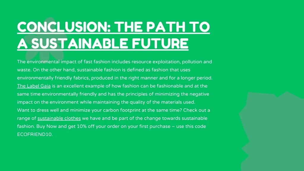 PPT - The Environmental Impact of Fast Fashion vs. Sustainable Brands A ...