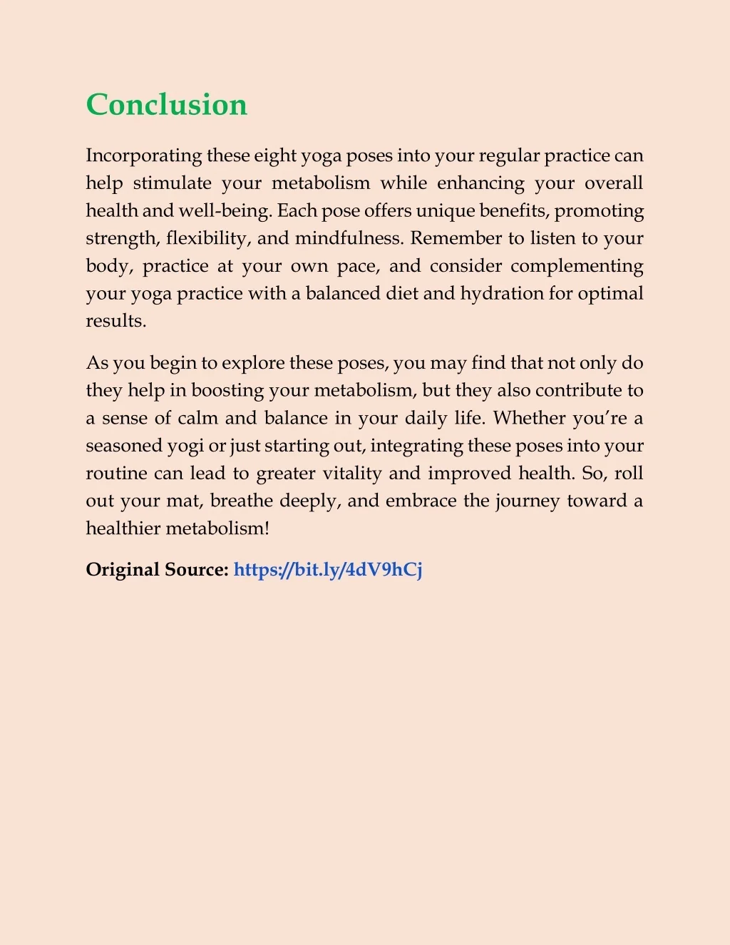 PPT - 8 Yoga Poses to Stimulate Metabolism PowerPoint Presentation ...