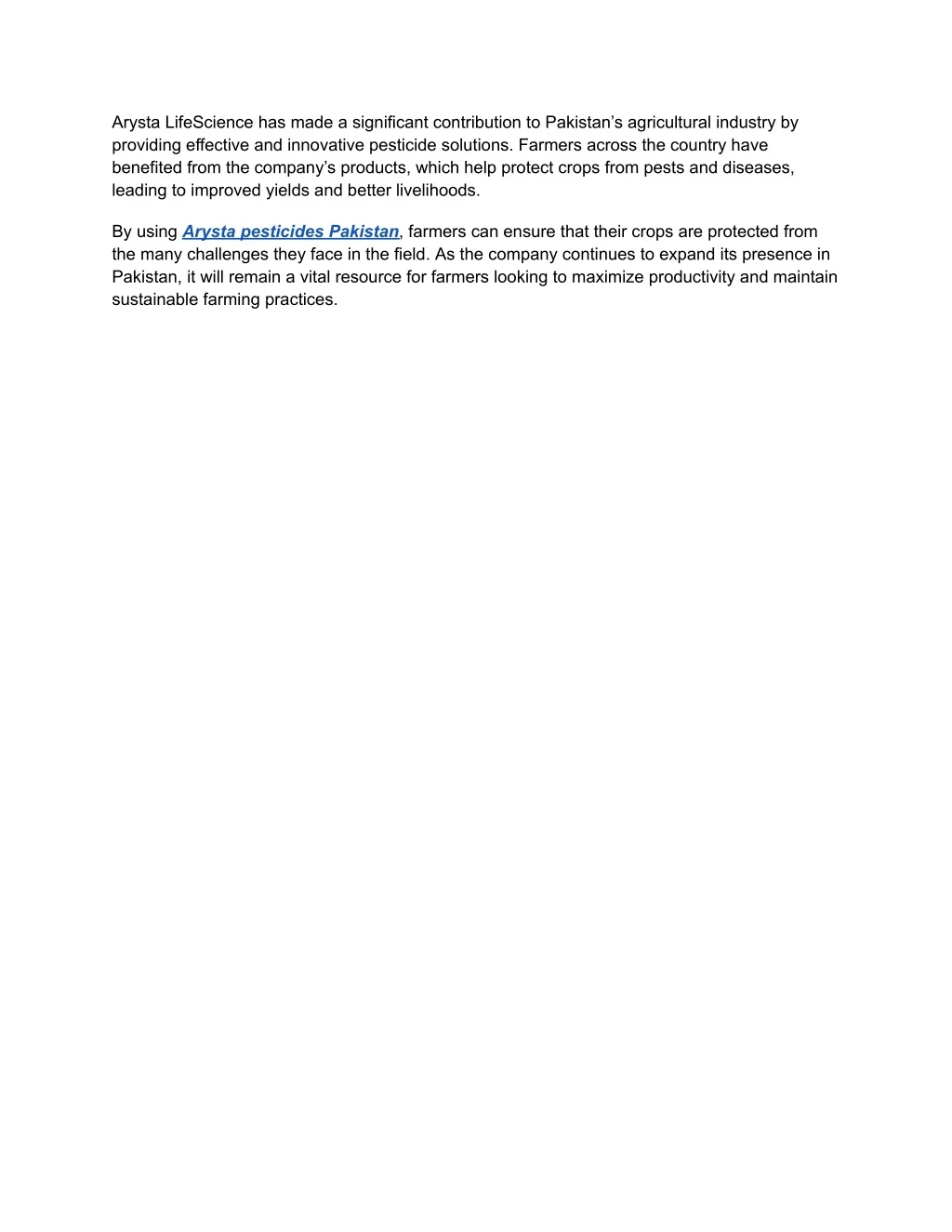 PPT - Arysta pesticides Pakistan PowerPoint Presentation, free download ...