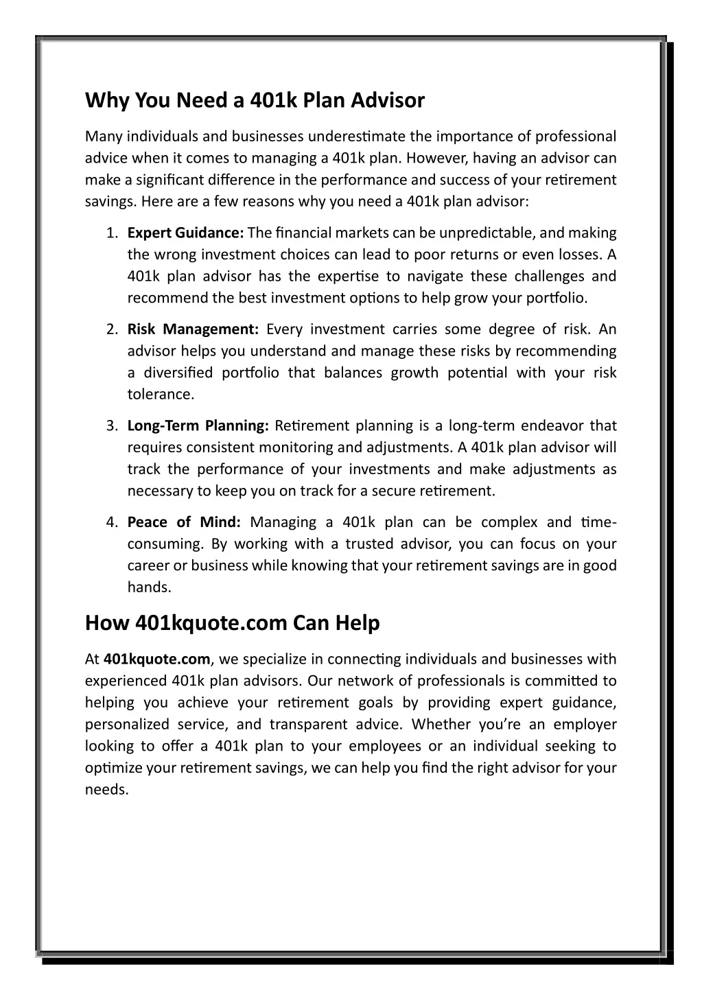 PPT - Choosing the Right 401k Plan Advisor for Your Financial Future ...