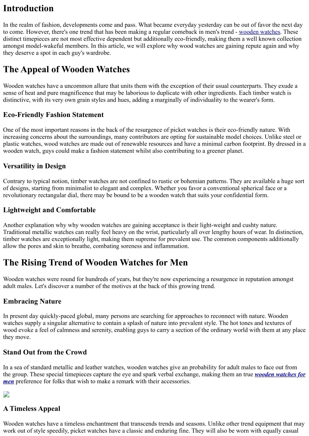 PPT - Why Wooden Watches Are Making a Comeback in Men's Fashion ...