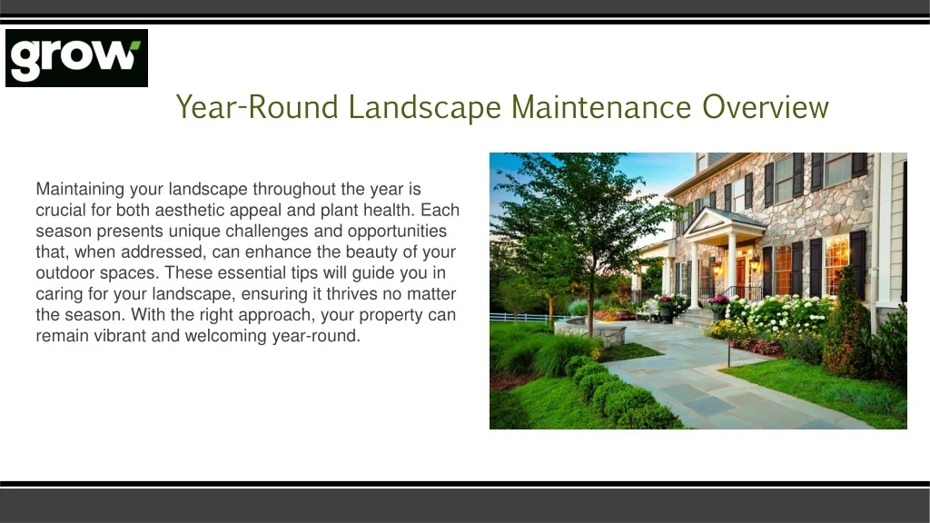 PPT - Essential Year-Round Landscape Maintenance Tips for Every Season ...