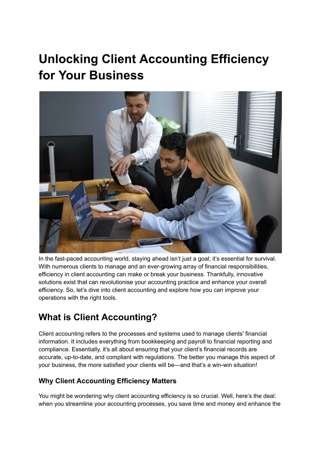 PPT - Unlocking Client Accounting Efficiency for Your Business ...
