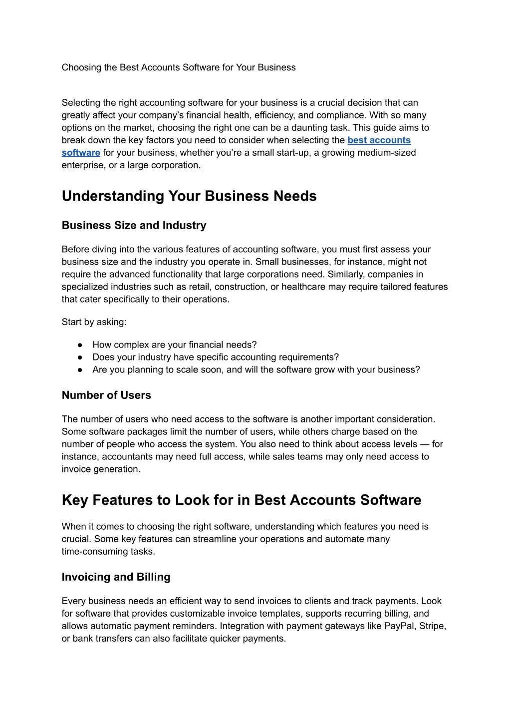 PPT - Choosing the Best Accounts Software for Your Business PowerPoint ...