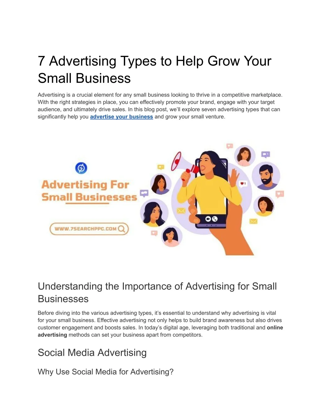 PPT - 7 Advertising Types to Help Grow Your Small Business PowerPoint ...