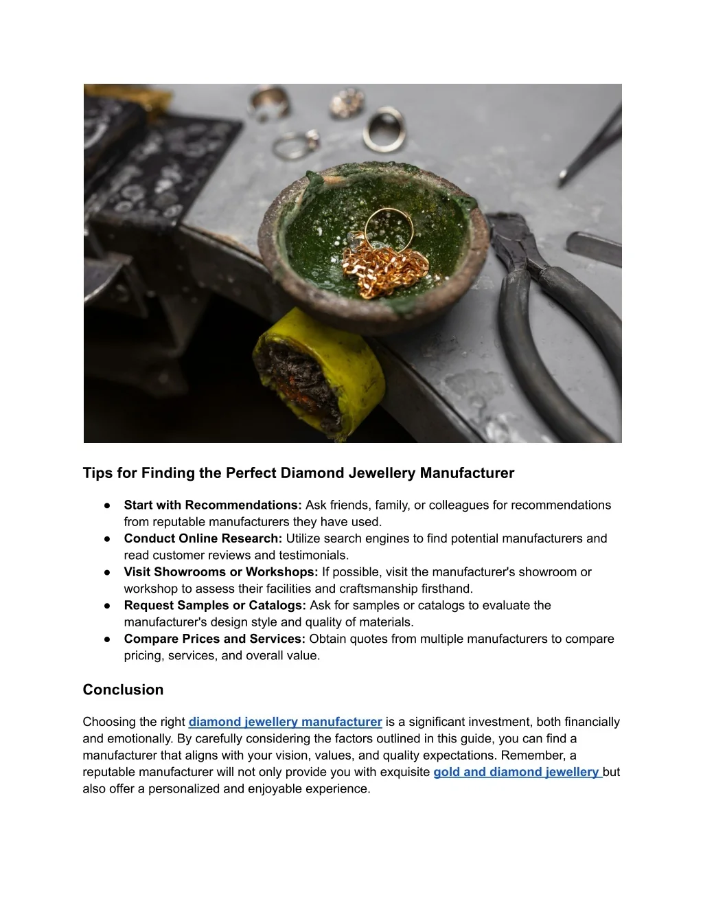 PPT - Guide To Choose The Perfect Diamond Jewellery Manufacturer ...