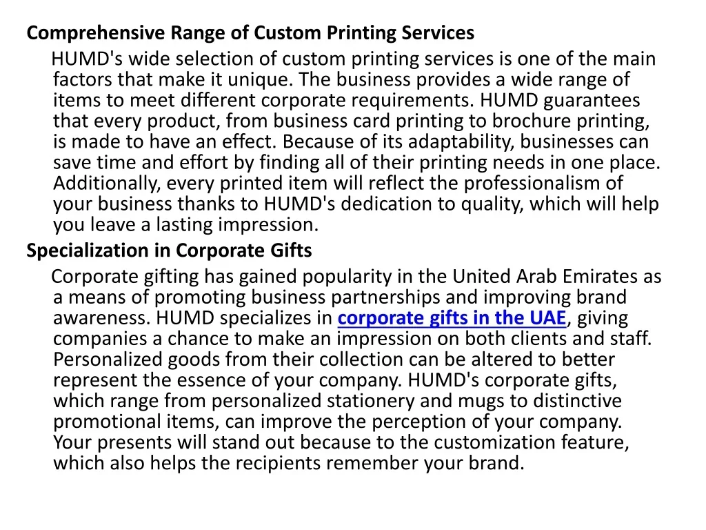 PPT - Best Customize printing in UAE - HUMD PowerPoint Presentation ...