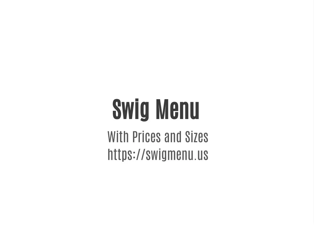 PPT - Swig menu is an blog PowerPoint Presentation, free download - ID ...