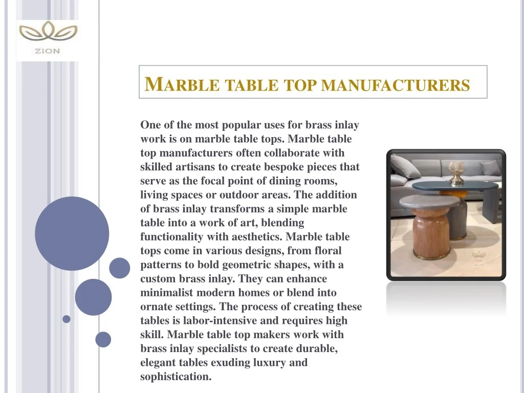 PPT - Marble Brass Inlay Manufacturers: Luxurious Detailing for ...
