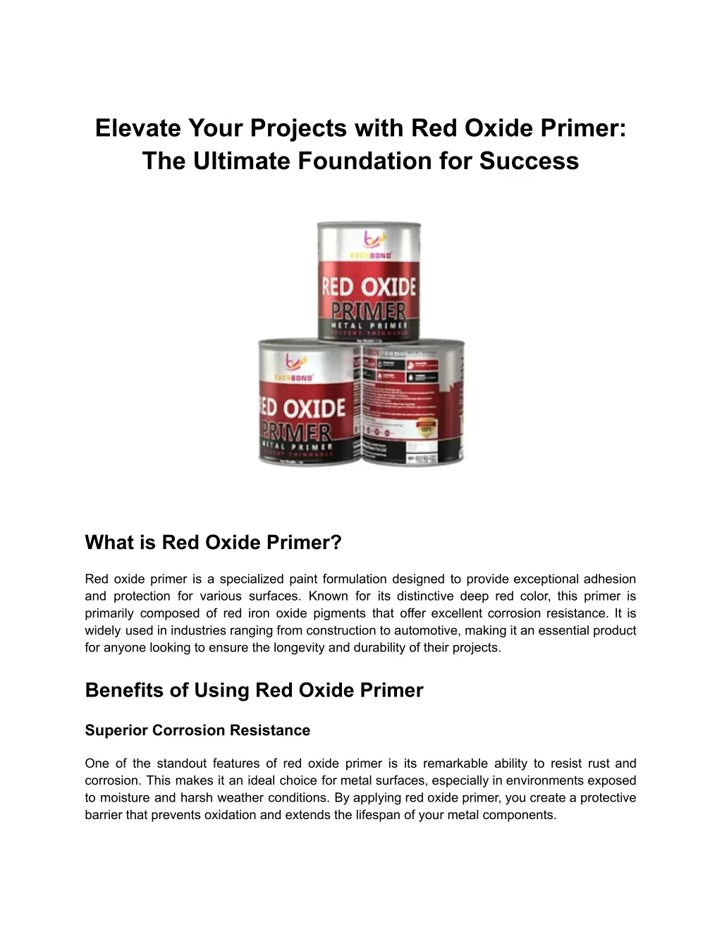 PPT - Elevate Your Projects with Red Oxide Primer_ The Ultimate ...