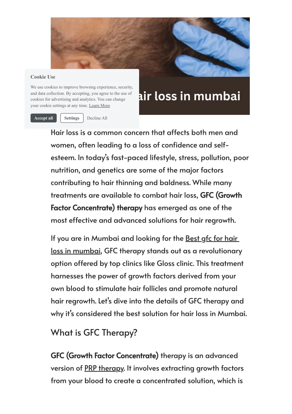 PPT - Best GFC for Hair Loss in Mumbai A Revolutionary Solution for ...
