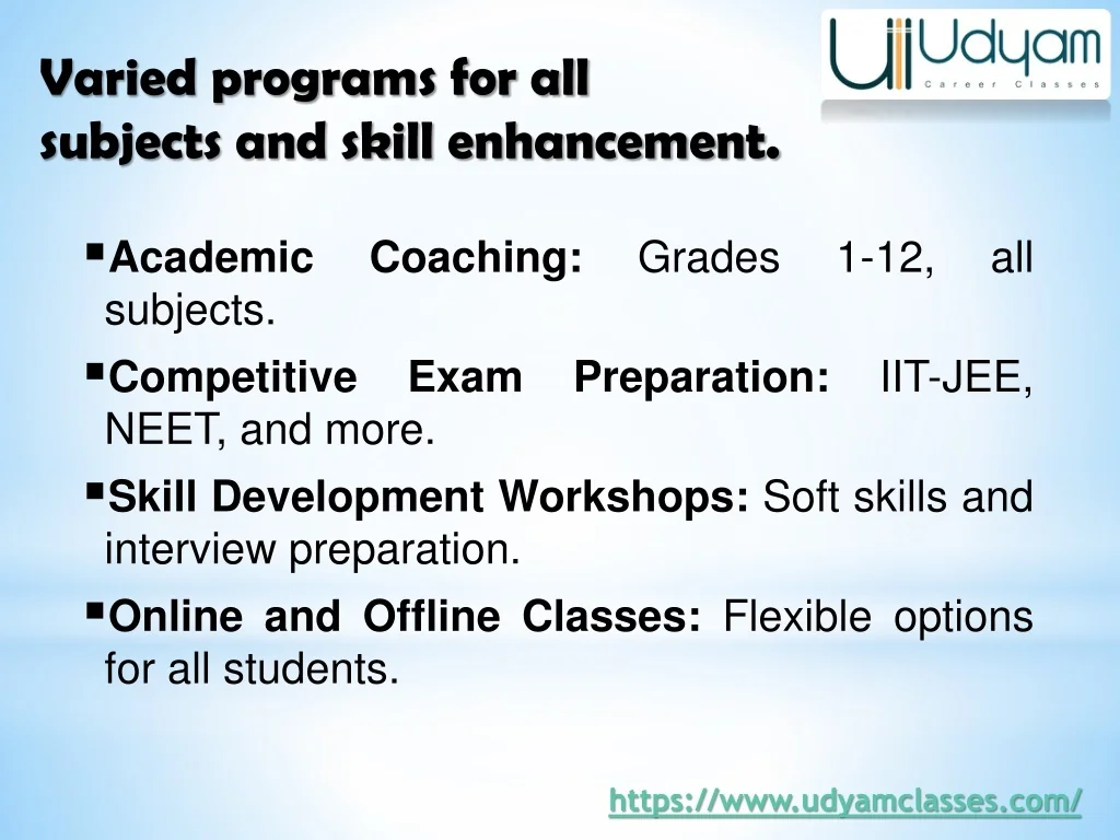 PPT - Explore Udyam Classes, the best coaching centre for academic and ...