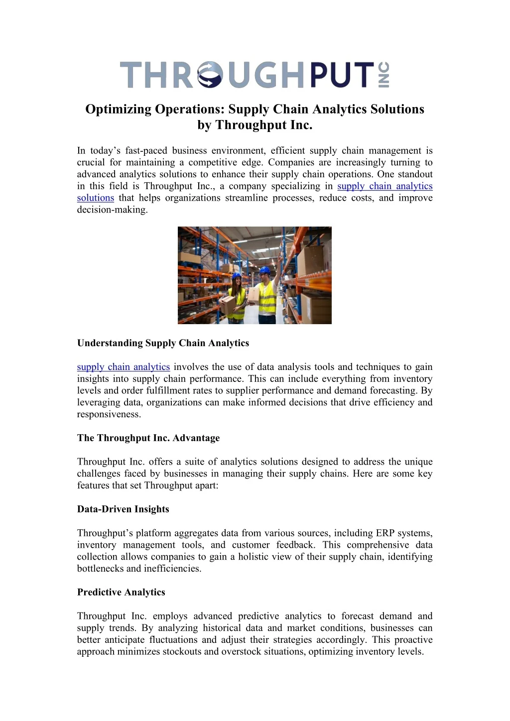 PPT - Unlock Efficiency with Supply Chain Analytics Solutions from ...