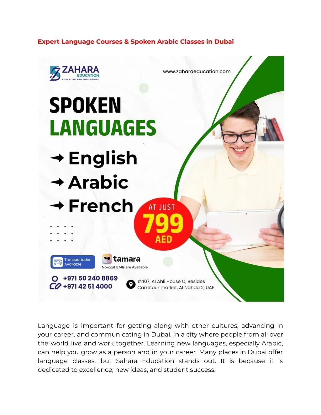 PPT - Spoken Arabic Classes in Dubai PowerPoint Presentation, free ...