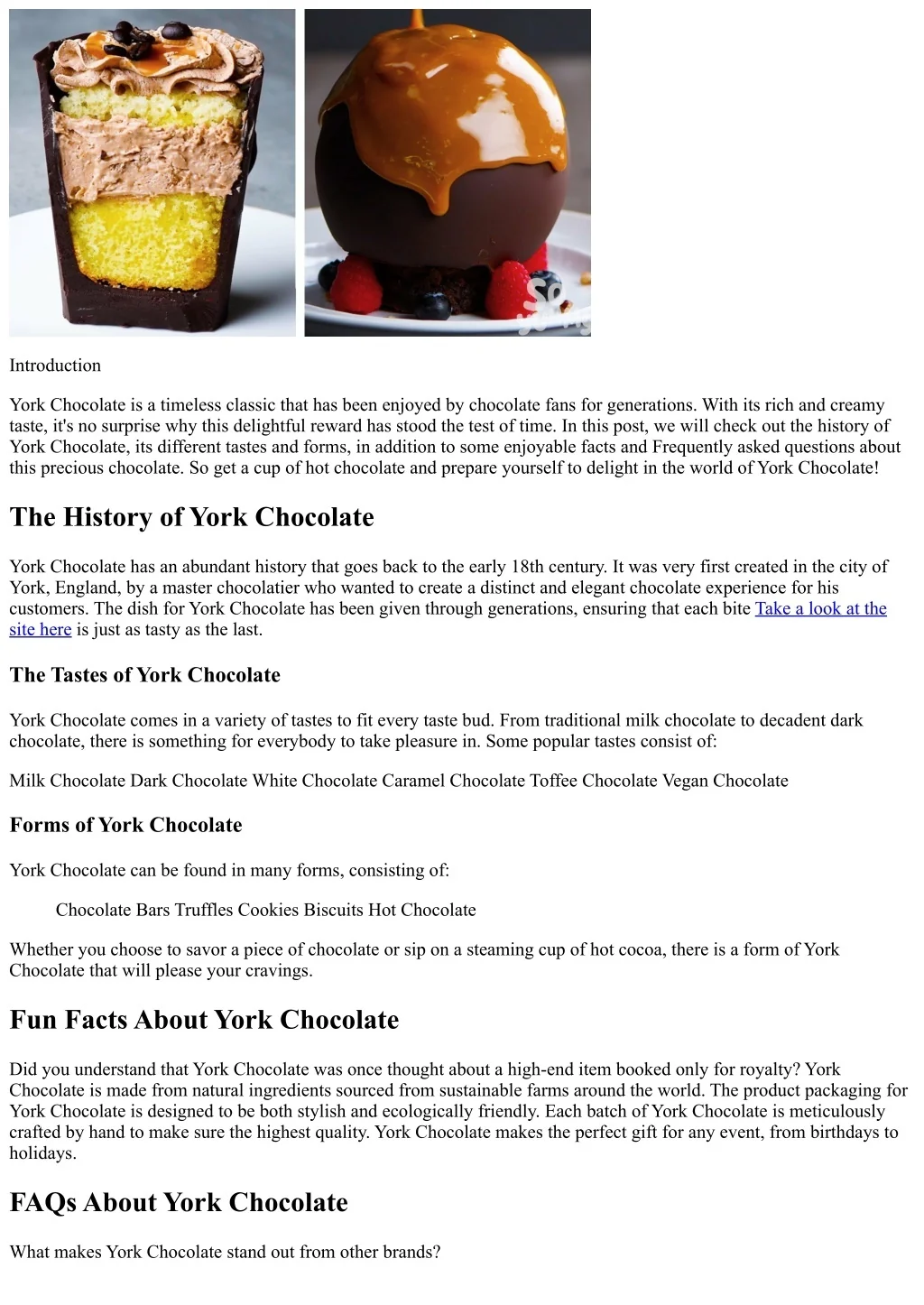 PPT - York Chocolate: A Classic Favorite PowerPoint Presentation, free ...