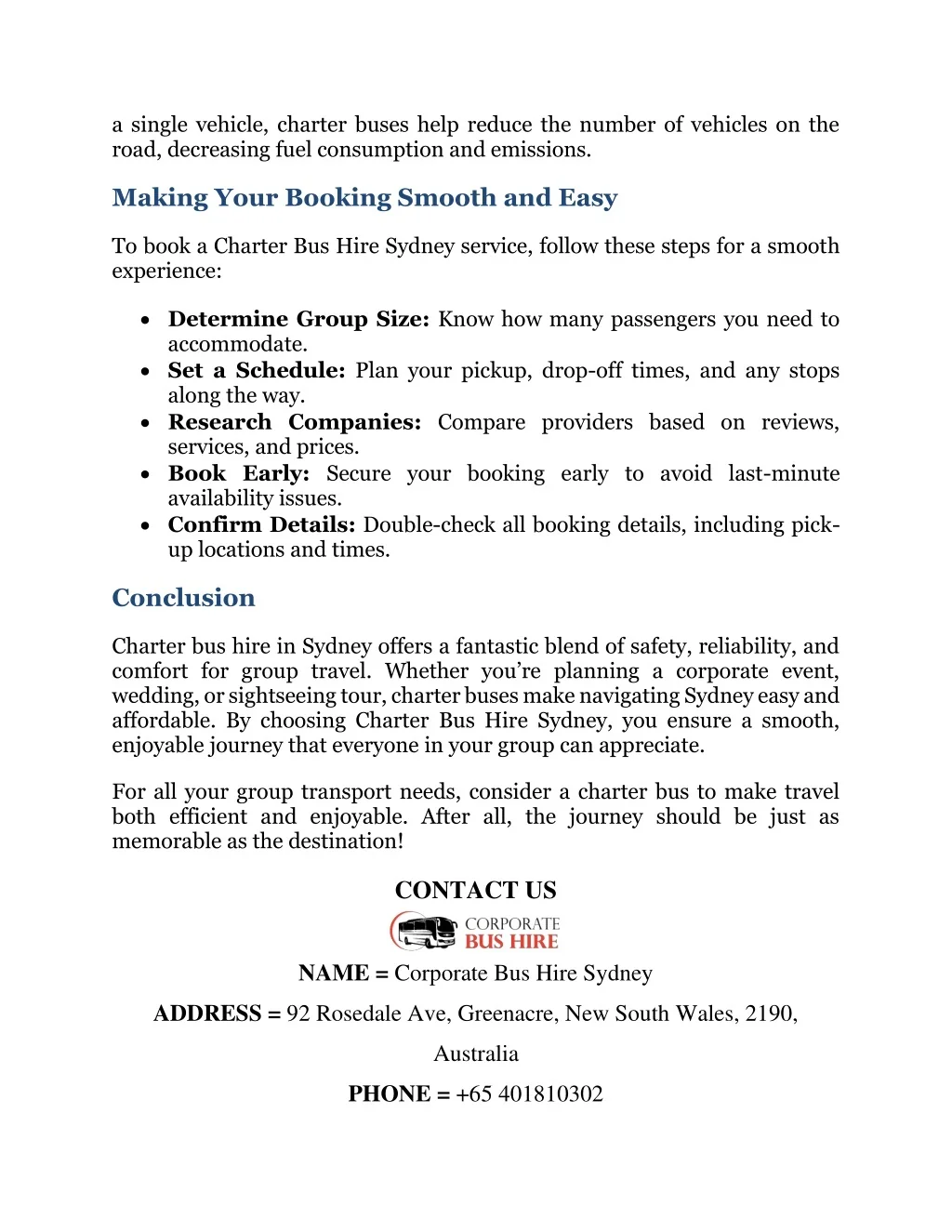 PPT - Charter Bus Hire Sydney Safe, Reliable, and Comfortable Transport ...