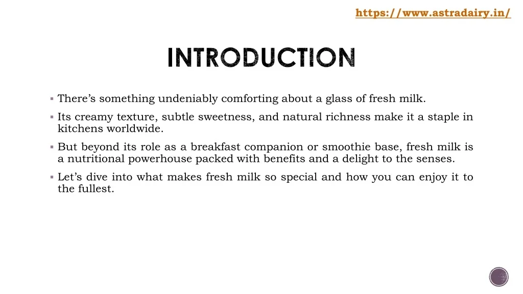 PPT - Fresh Cow Milk Nature’s Purest Nutrition PowerPoint Presentation ...