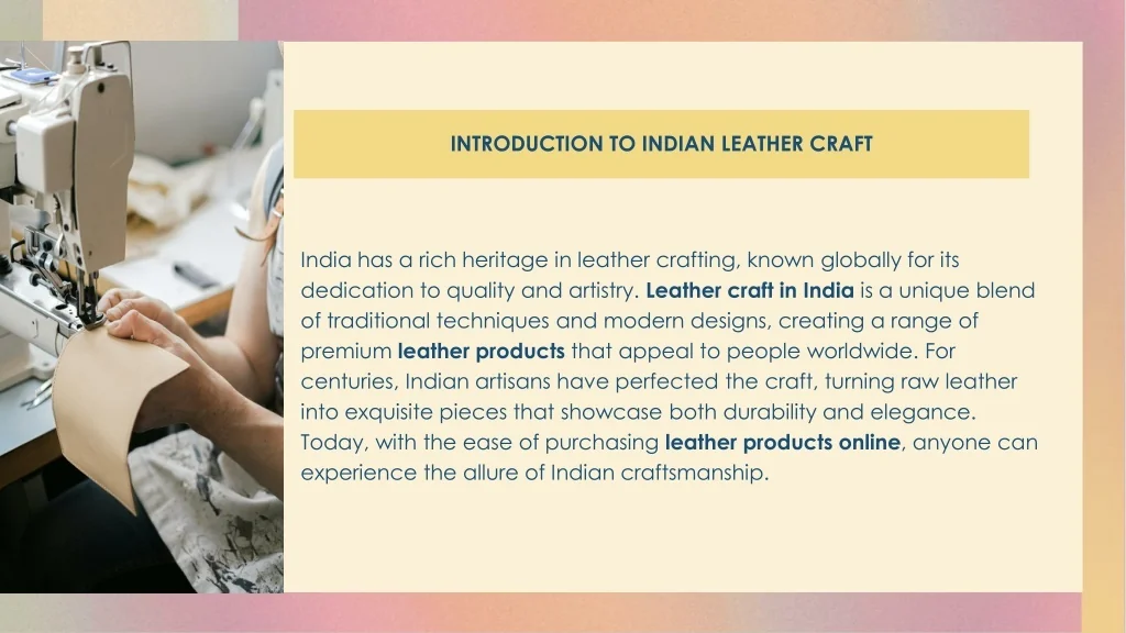 PPT - Explore Handcrafted Excellence: Genuine Leather Craft in India ...