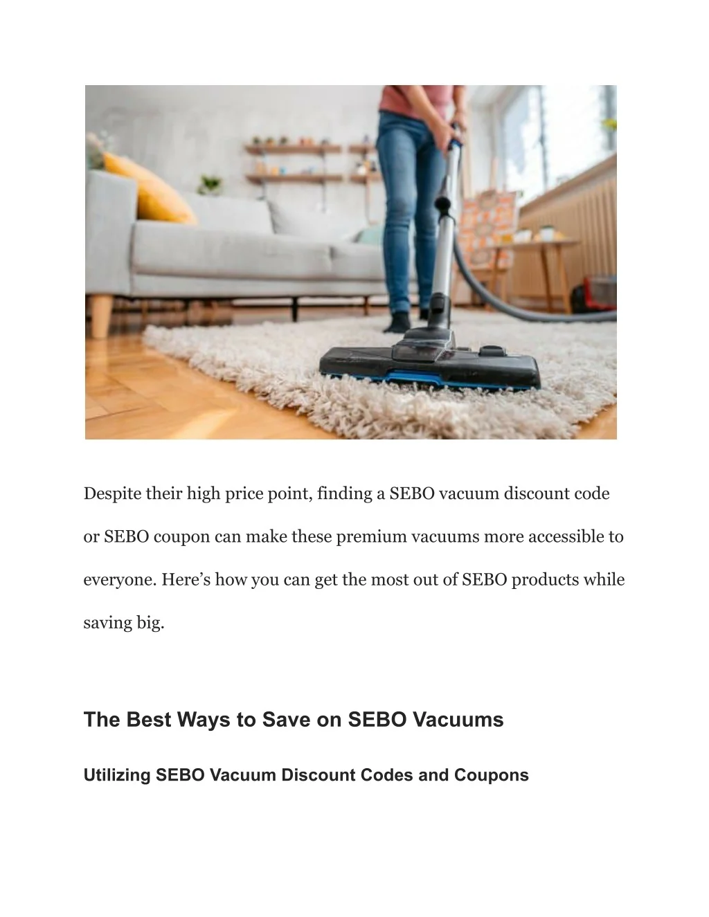 PPT - The Best SEBO Vacuum Cleaners for Your Home PowerPoint ...