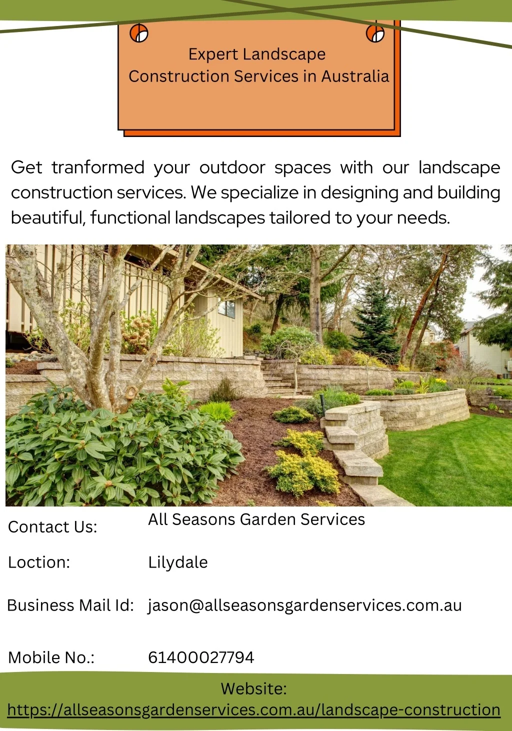 PPT - Expert Landscape Construction Services in Australia PowerPoint ...