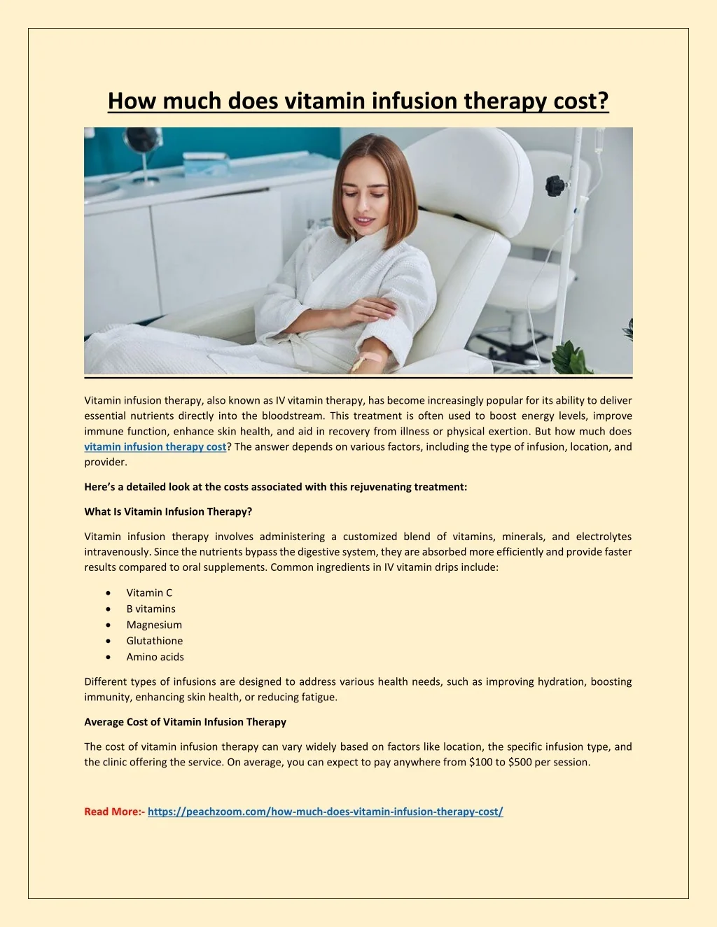 PPT - How much does vitamin infusion therapy cost? PowerPoint ...