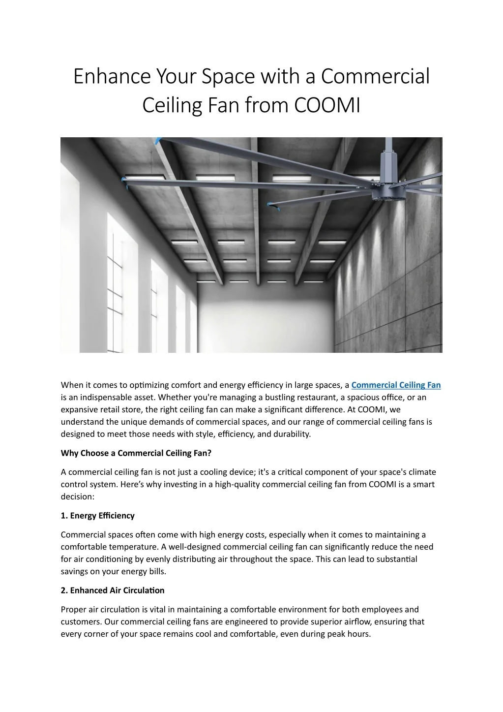 PPT - Commercial Ceiling Fan PowerPoint Presentation, free download ...